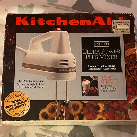 KitchenAid | Kitchen | Kitchenaid White Ultra Power Plus Hand Mixer ...